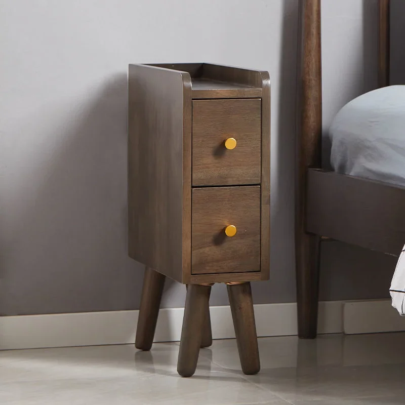 UltraSlim-Solid-Wood-Night-Table-Sleek-Bedside-Storage-with-Drawers ...