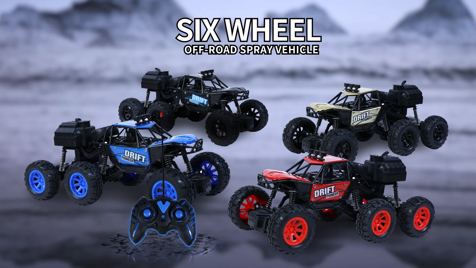 Toys World | Remote Car Control Rechargeable 1:18 Offroad Metal 6x6 Wheel Smoke Rock Crawler ...