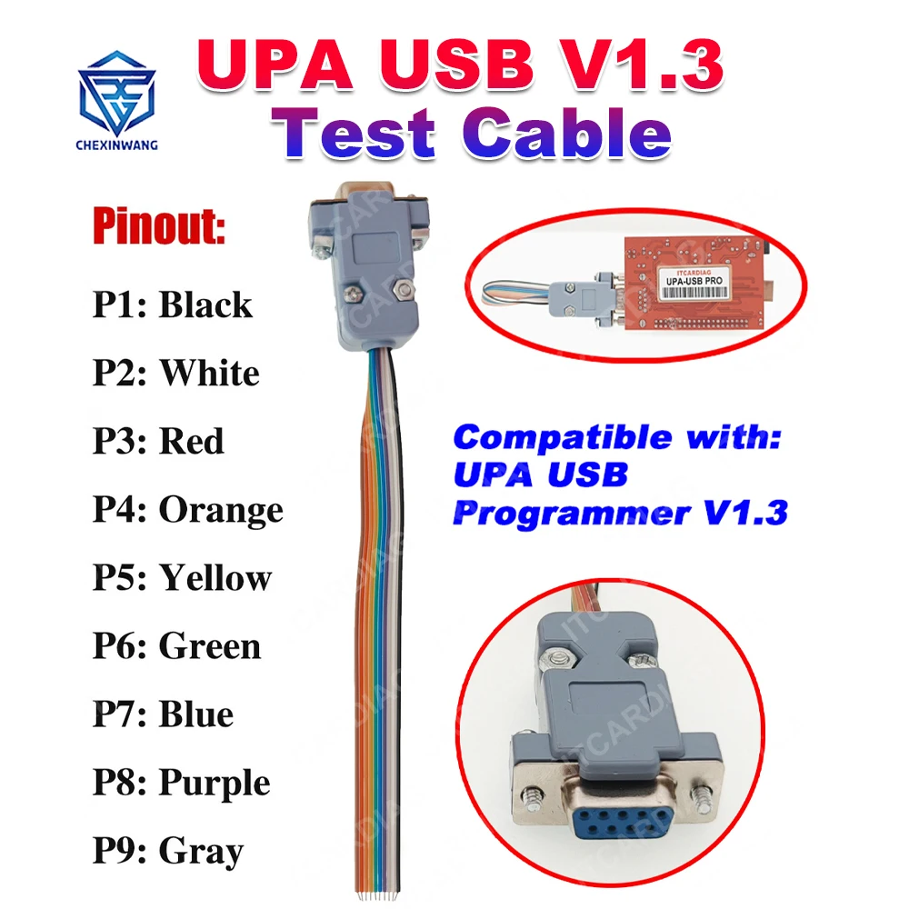 UPA-USB-V1-3-Test-Cable-ECU-Pinout-Diagnostic-Connectors-Compatible ...