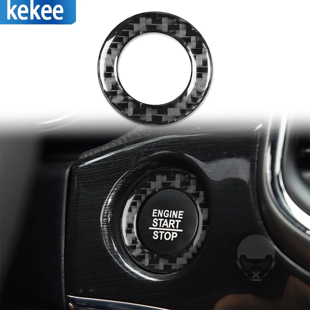 For Jeep Grand Cherokee Real Carbon Fiber Decal Car Start Engine ...