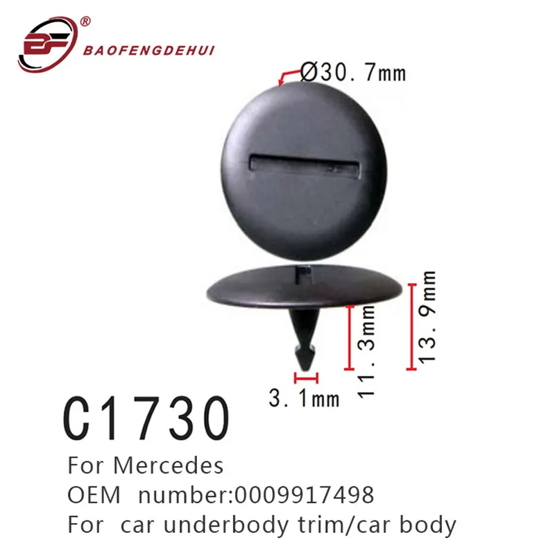 Car-Underbody-Trim-Buckle-For-Mercedes-0009917498-Car-Body-Side-Lower ...