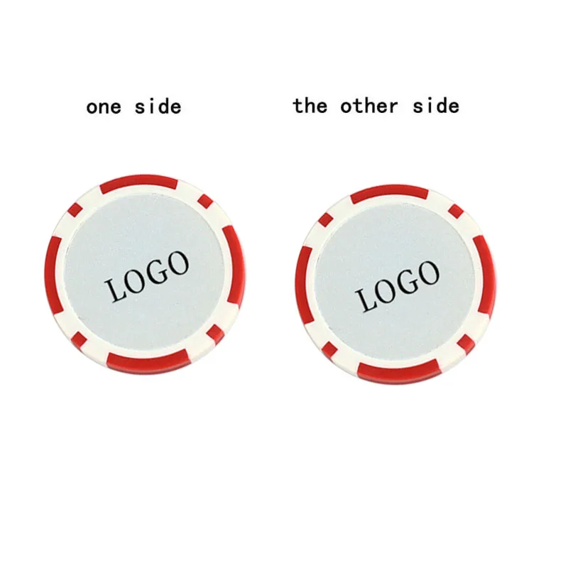 カスタマイズされたロゴゴルフボールマーカー両面40mm直径11.9g ABS