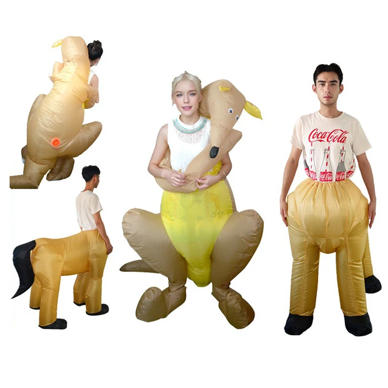 Funny Kangaroo Inflatable Costume Cosplay Centaur Animal Cartoon ...
