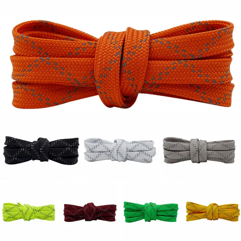 1Pair-3M-Reflective-Flat-Shoelaces-Fluorescent-Sneaker-Shoestring-10 ...