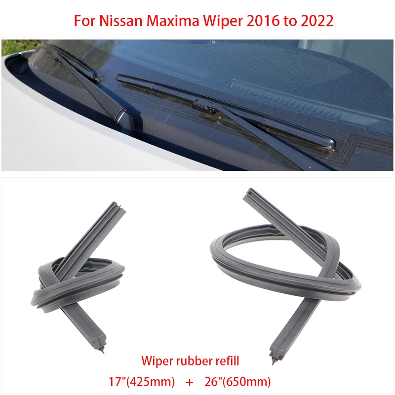 1-Pair-Wiper-Refill-Blade-Soft-Rubber-Band-10mm-For-Nissan-Maxima-Car ...