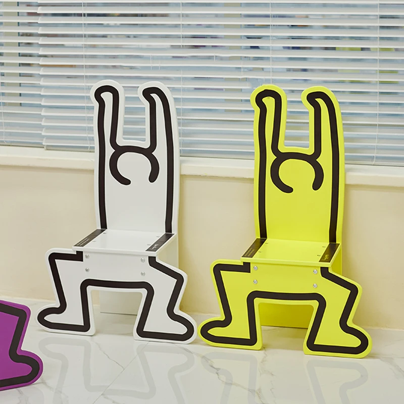 Nordic-Creative-Humanoid-Stool-Backrest-Chair-Graffiti-Art-Heterotype ...