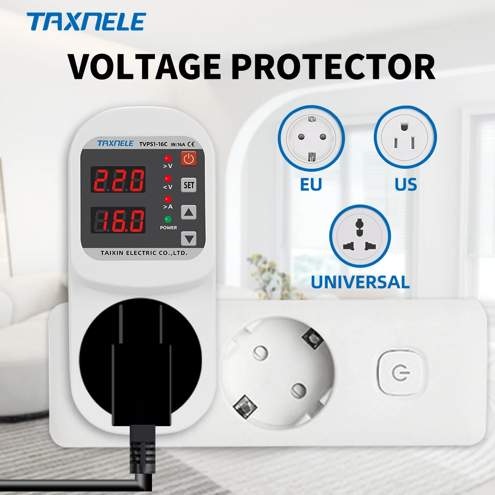 Over-Voltage-Current-Under-Voltage-Protector-Socket-AC-220V-110V ...