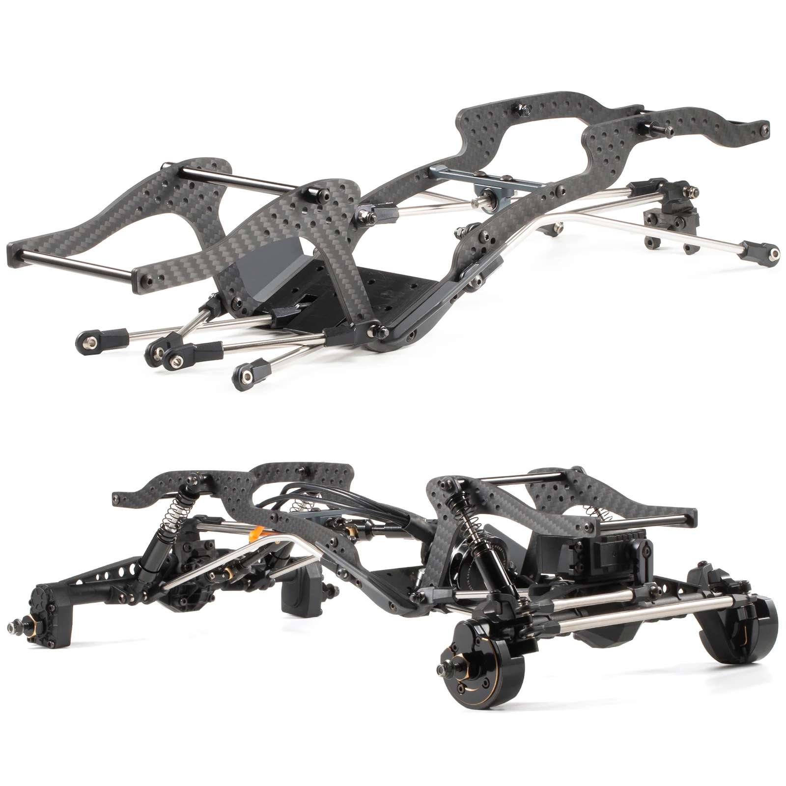 Crawl Dragon Carbon Fiber Hi-Low Cheater LCG Chassis Kit and Link Set ...
