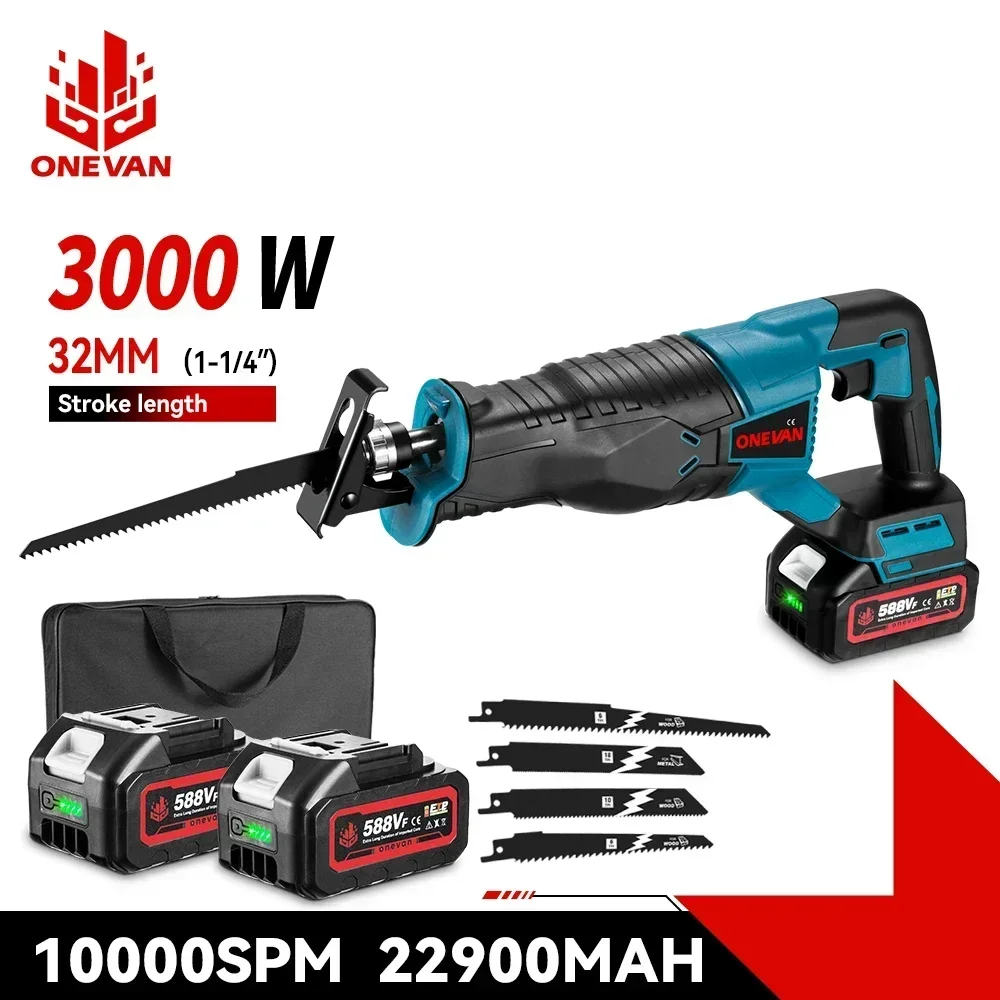 ONEVAN 3000W 10000SPM Electric Reciprocating Saw Electric Chainsaw ...