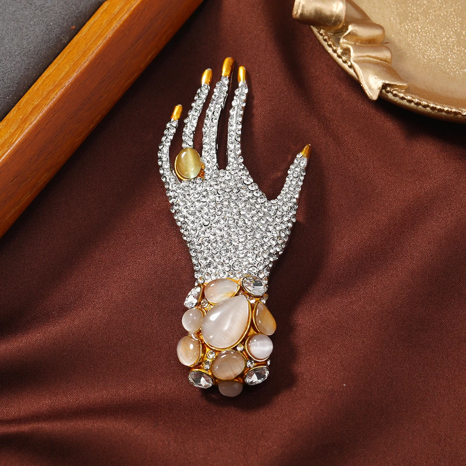 Morkopela-Vintage-Rhinestone-Hand-Brooches-Pins-For-Women-Big-Shining ...