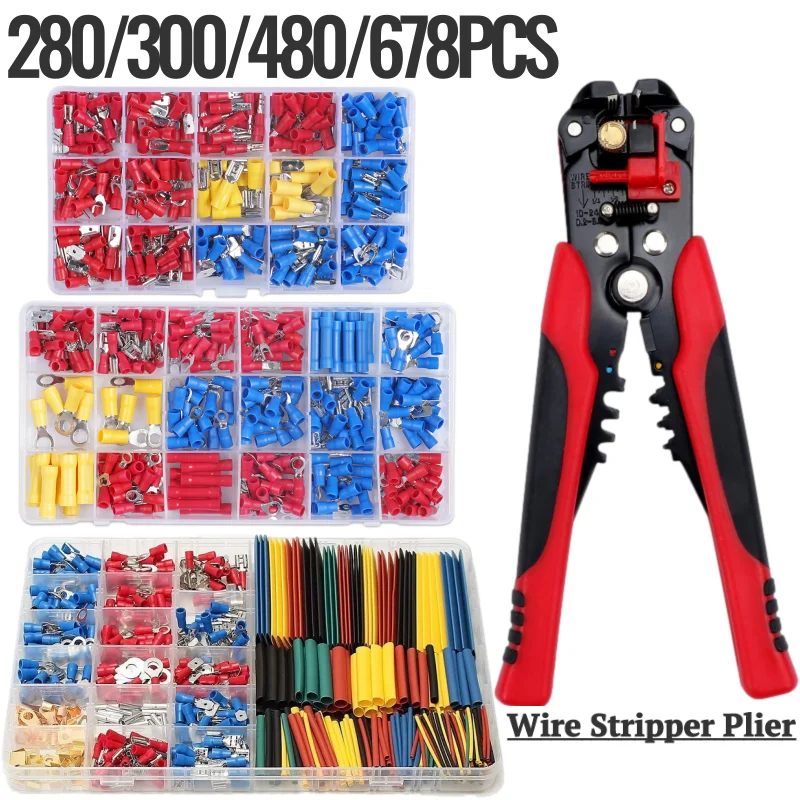 280-300-480-678PCS-Assorted-Insulated-Spade-Butt-Ring-Fork-Set-Ring ...