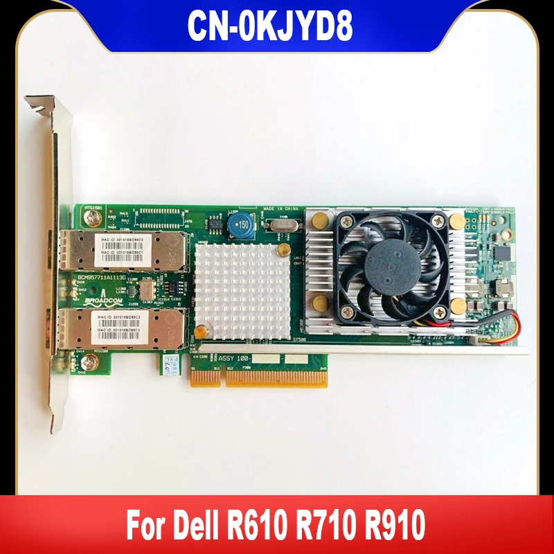 Original-Gigabit-Dual-Port-PCIE-KJYD8-Dell-R610-R710-R910-Broadcom ...
