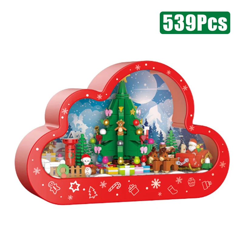 Creative-Merry-Christmas-Tree-Cloud-Mirror-Model-Building-Blocks ...