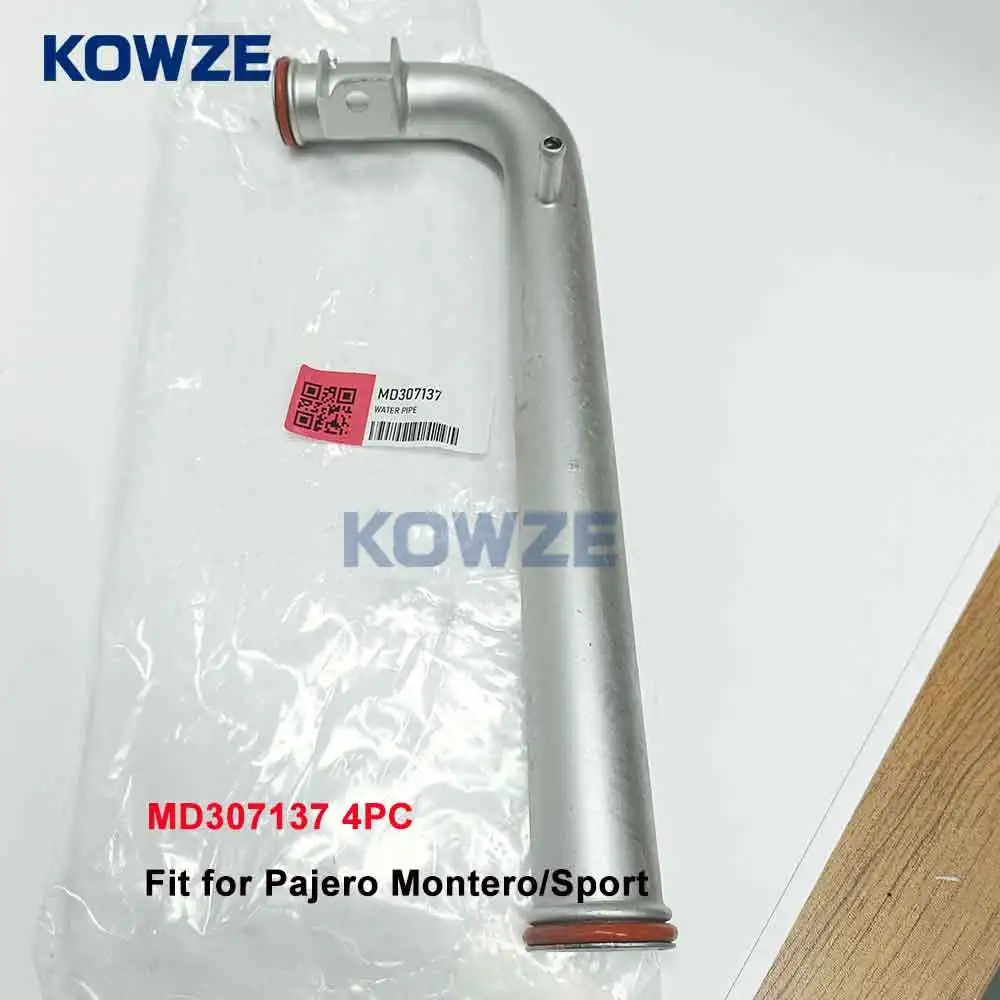 4PC Coolant Water Outlet Bypass Pipe for Pajero Montero 1990-2006 V43 ...