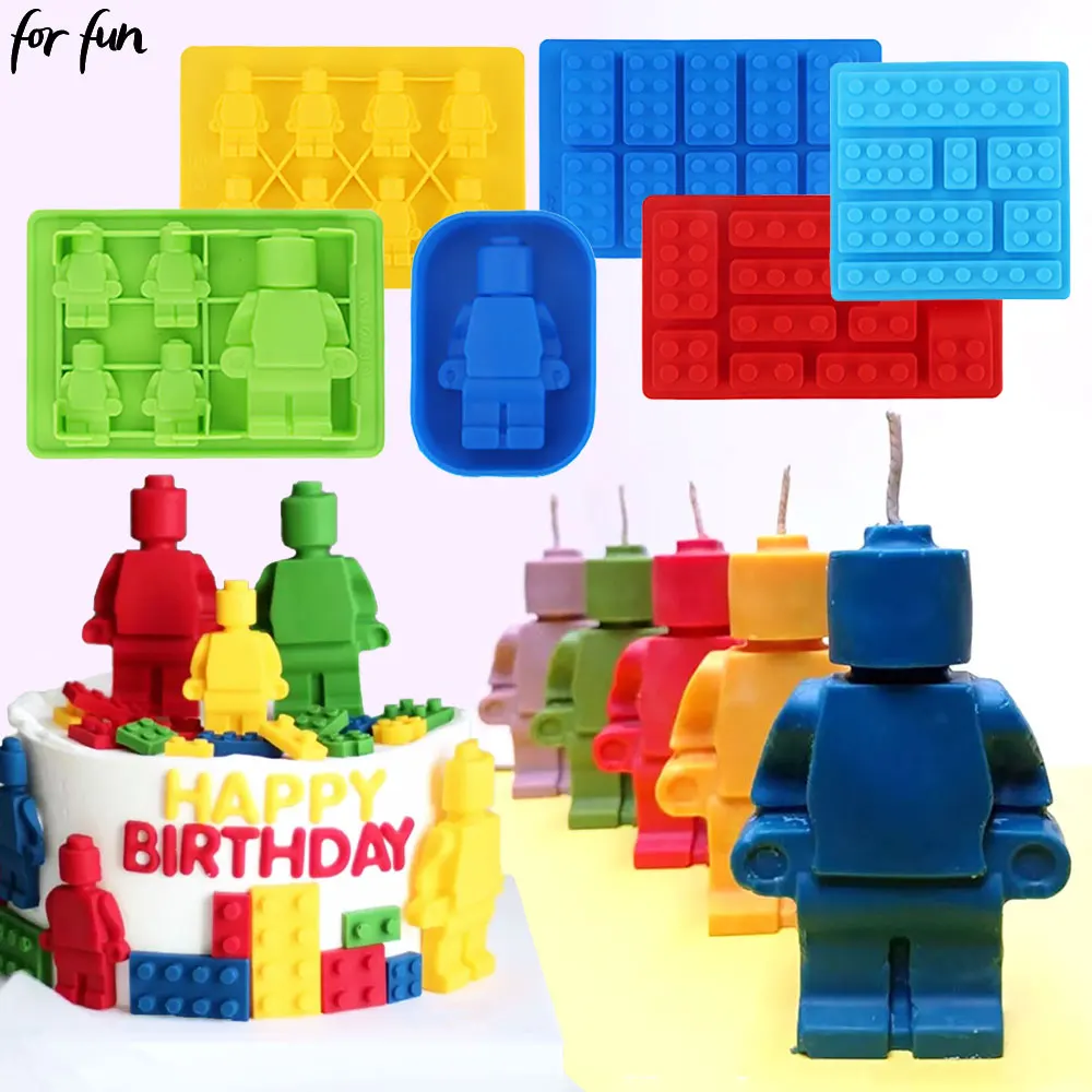 For-Fun-Robots-Silicone-Candle-Mold-DIY-3D-Building-Blocks-Chocolate ...