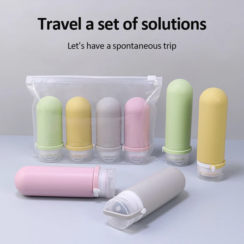60-90ml-Refillable-Silicone-Travel-Split-Bottle-with-Straps-Shampoo ...