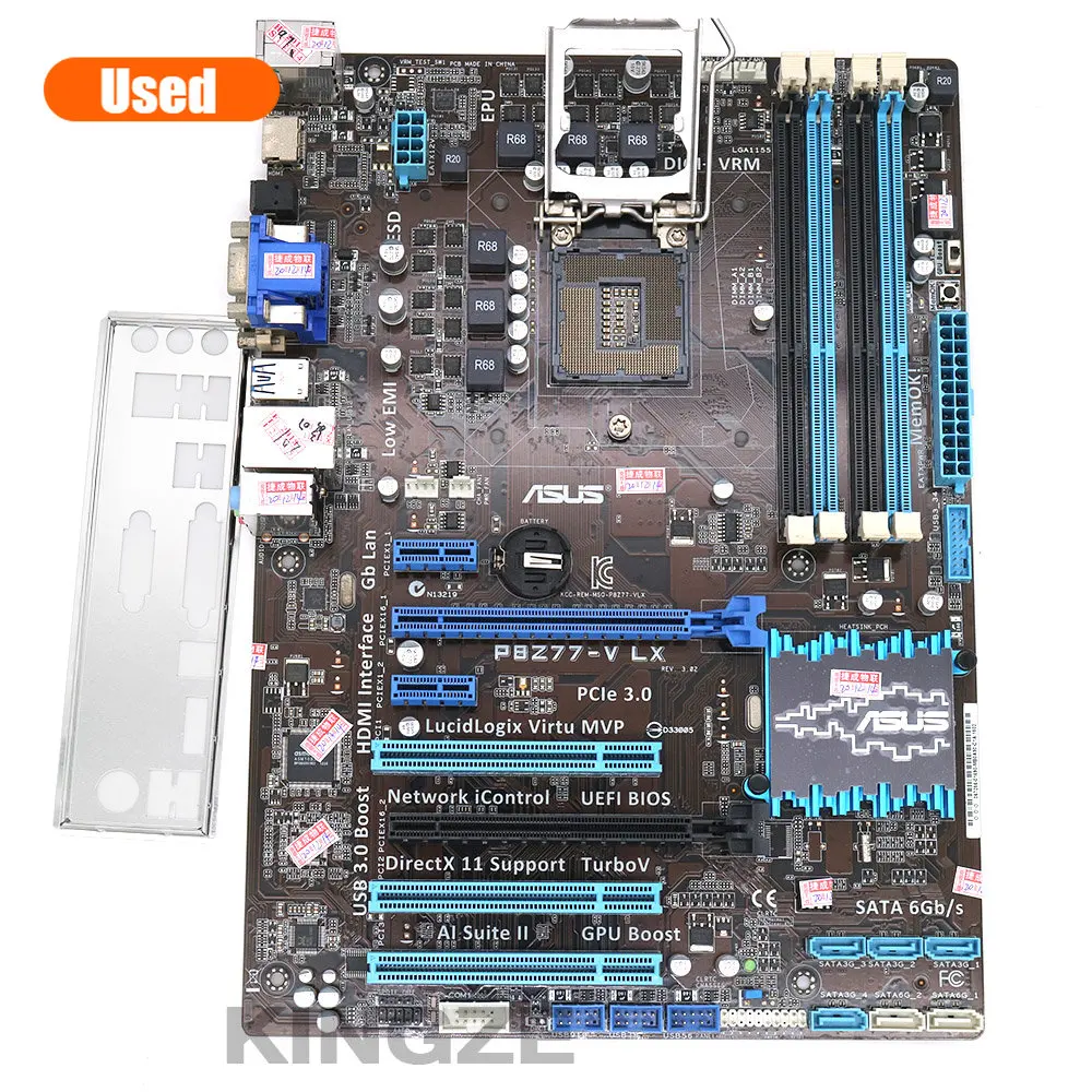 Used, Asus Motherboard P8z77-v Lx Lga 1155 Ddr3 I3 I5 22/32nm Cpu Usb3.0 32gb Sata3 Vga Hdmi Z77 ...