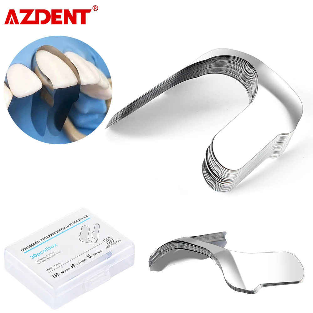 AZDENT-matriz-Dental-contorneada-bandas-de-matriz-de-Metal-Anterior ...