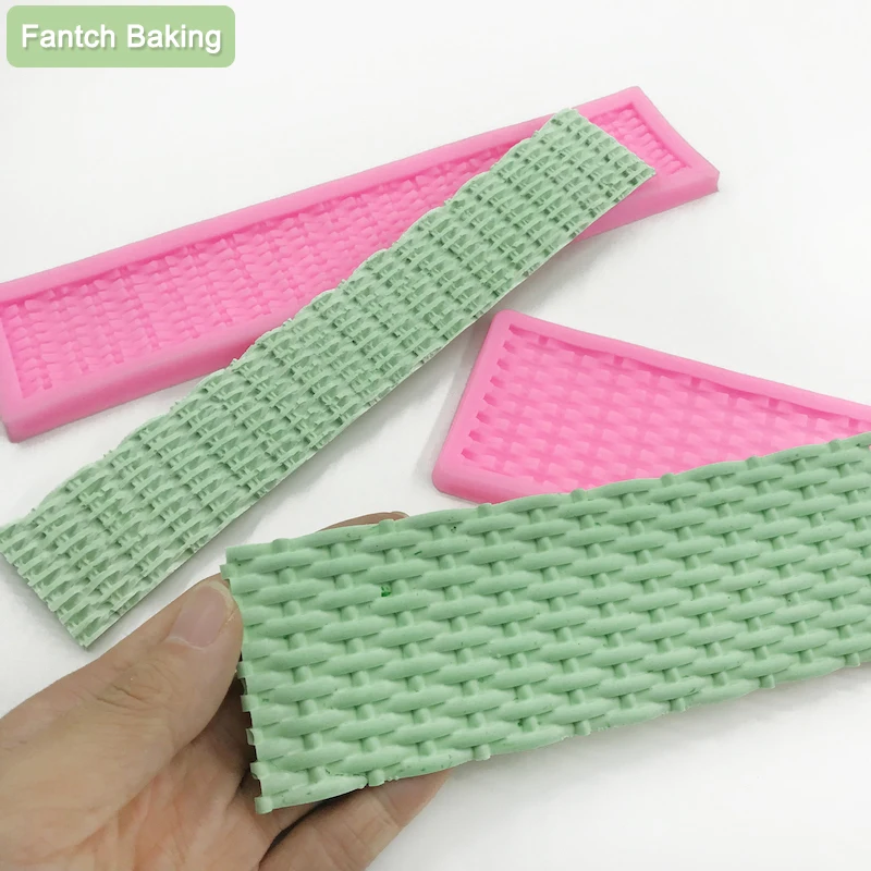 Biscuits-Cookie-Silicone-Mold-Grass-Weave-Pattern-Bark-Wall-Wave-for ...