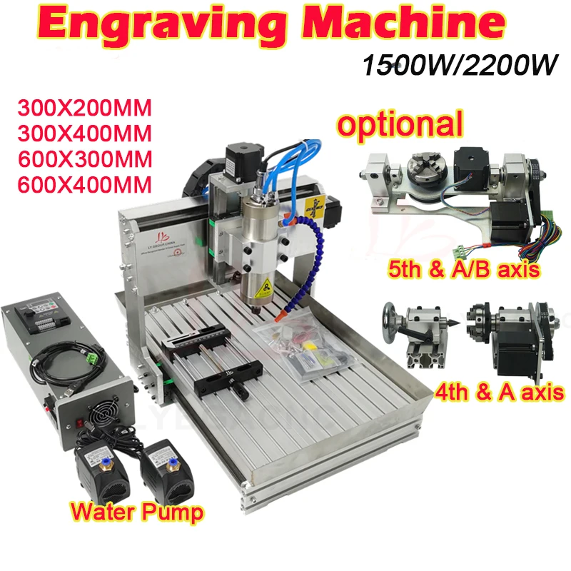 LYBGACNC LYFS2030 3040 3060 4060 3/4/5axis Engraving machine CNC Router ...