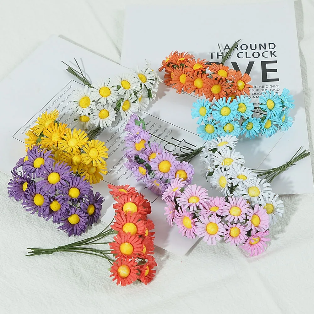 100pcs-Mini-Silk-Artificial-Daisy-Flower-Bouquet-Wedding-Party ...