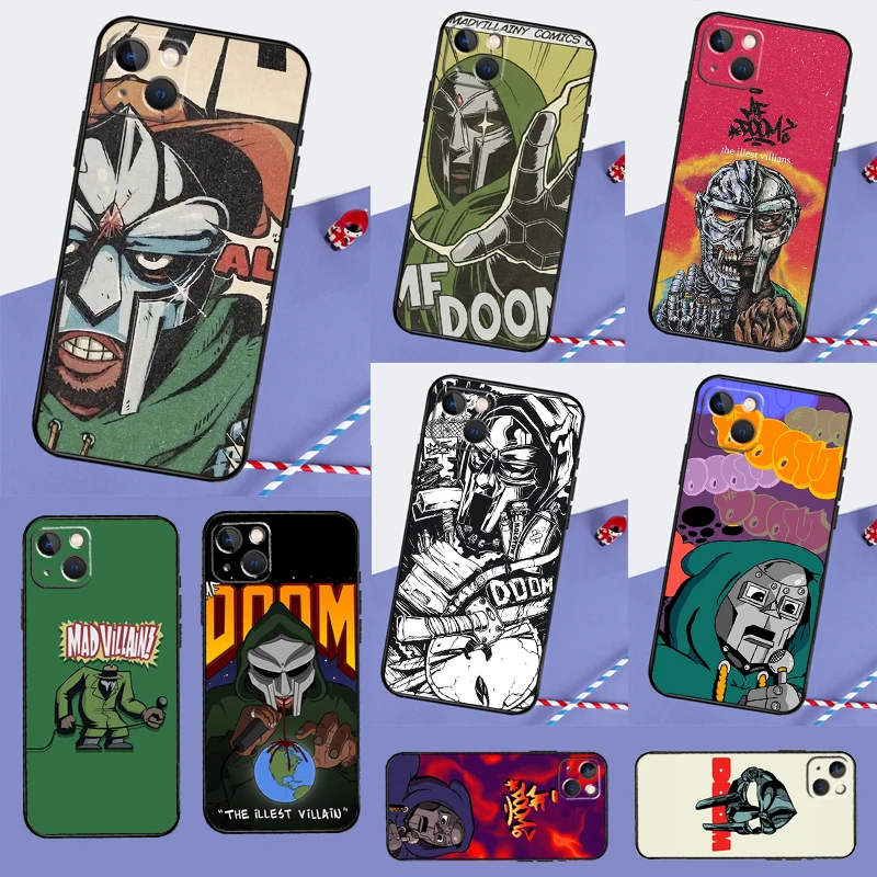 Funda Mf Doom para iPhone 14 Pro Max 13 12 11 XR X XS Max 6 7 8 Plus SE ...