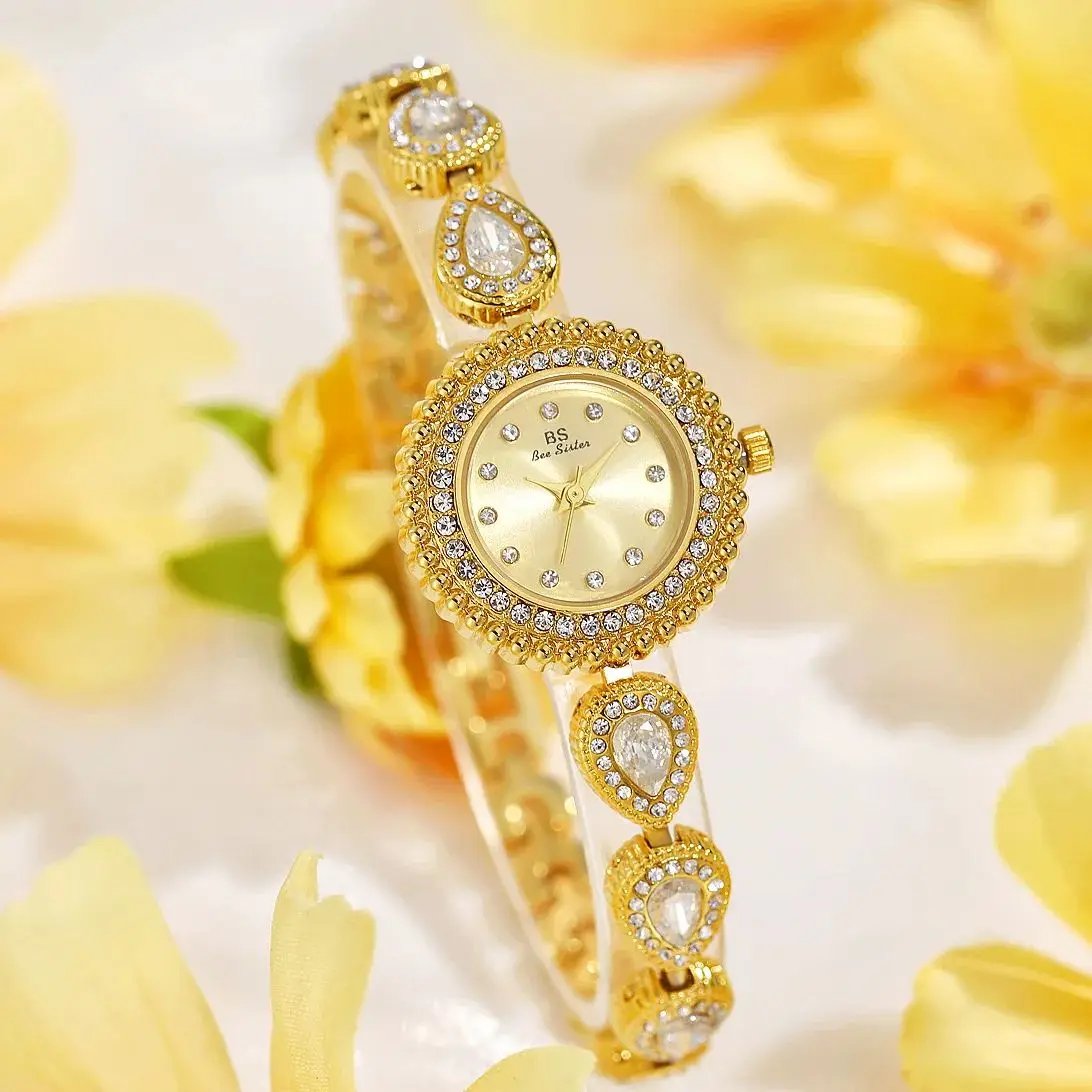 Gold Women Bracelet Watches For Ladies Wrist Watches Quartz Gold Silver ...