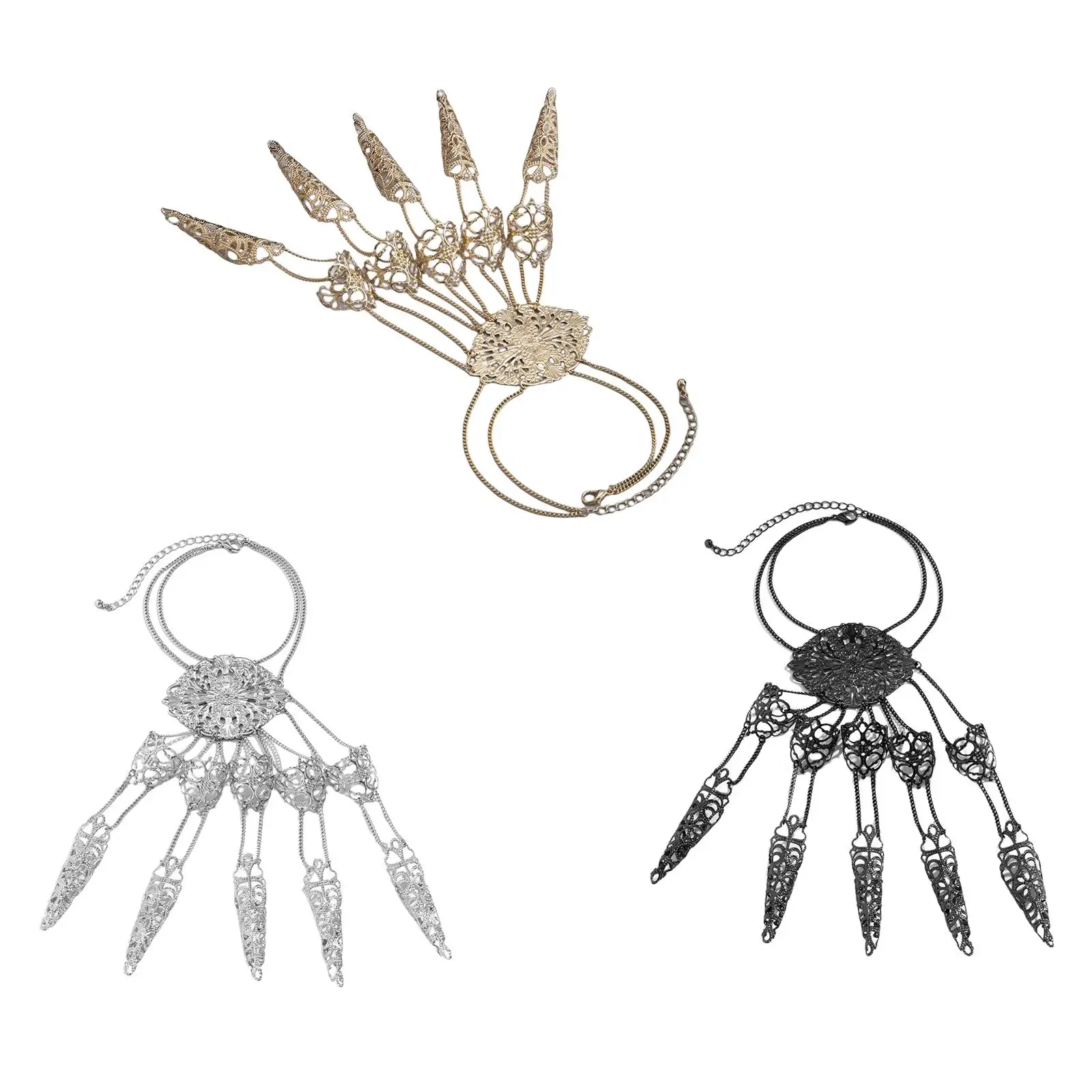 Gothic-Five-Finger-Nail-Bracelet-Jewelry-Ring-Bangle-Hand-Chain-for-Hip ...