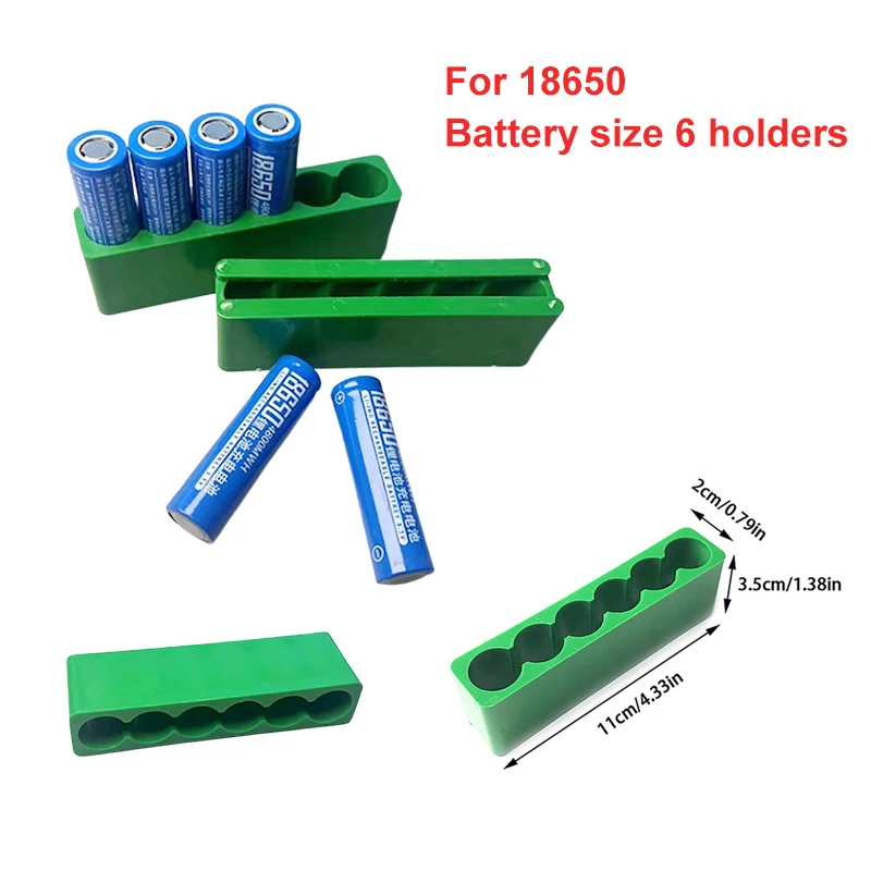 18650-Lithium-Battery-Fixed-Bracket-Six-Batteries-Packs-ABS-Plastic ...