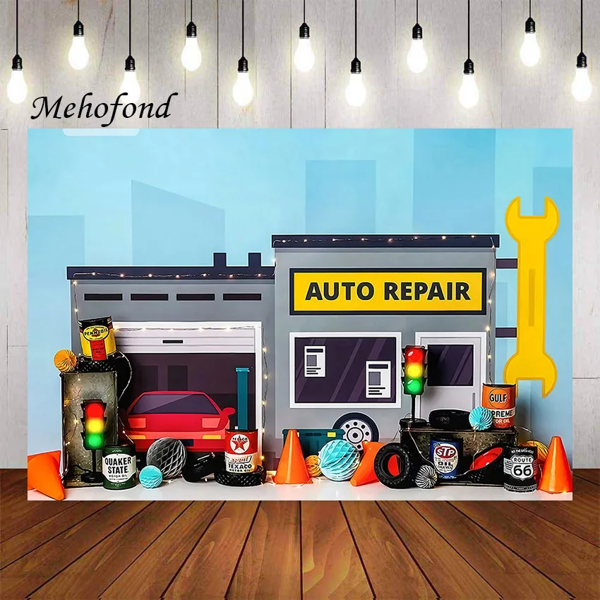 Mehofond Photography Background Auto Repair Shop Automobile Mechanic ...