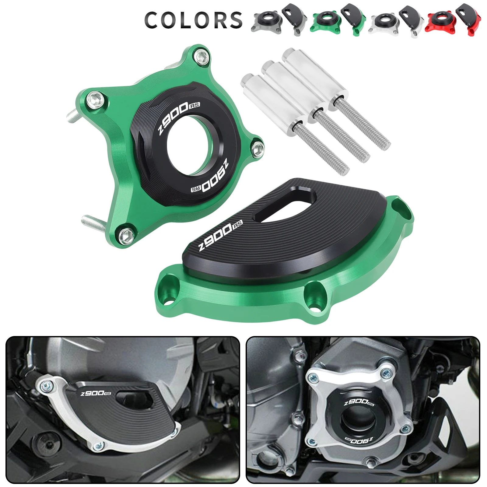 Acessórios da motocicleta cnc motor estator starter capa quadro slider ...