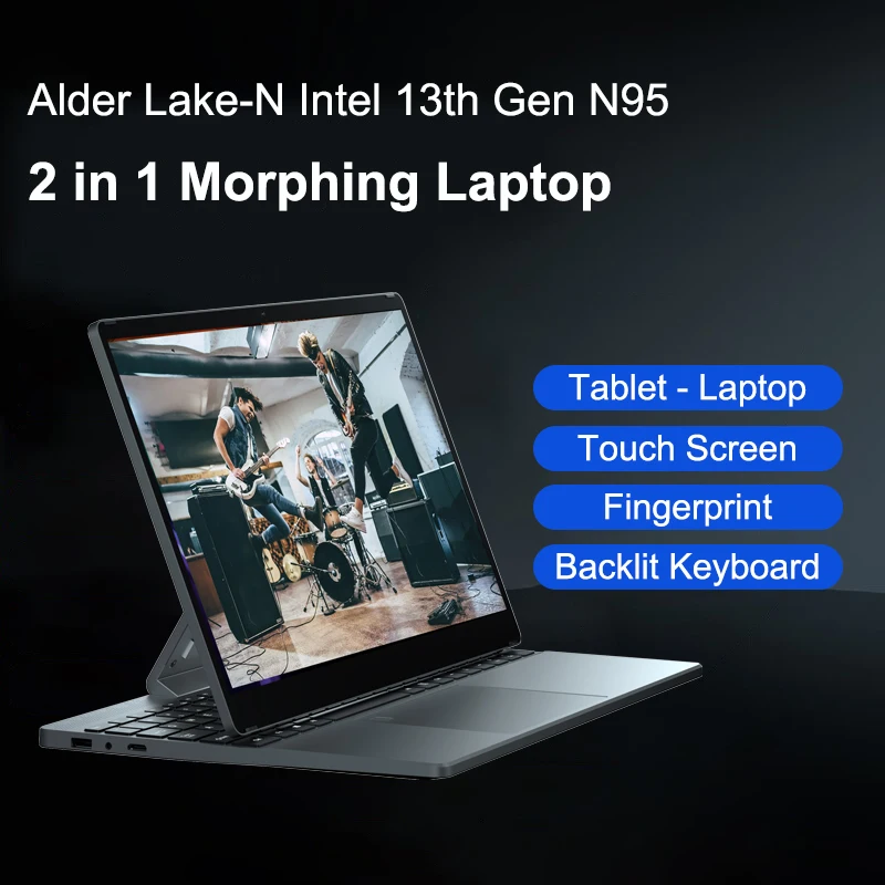 SZYIYUN Morphing Laptop 15.6'' Notebook Tablet 2 in 1 Intel N95 12G RAM ...