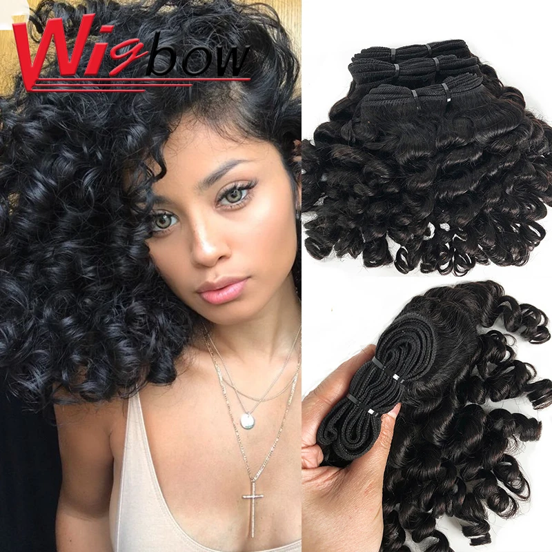 Bouncy-Curly-Human-Hair-Bundles-Brazilian-Hair-Weave-Loose-Wave-Bundles ...