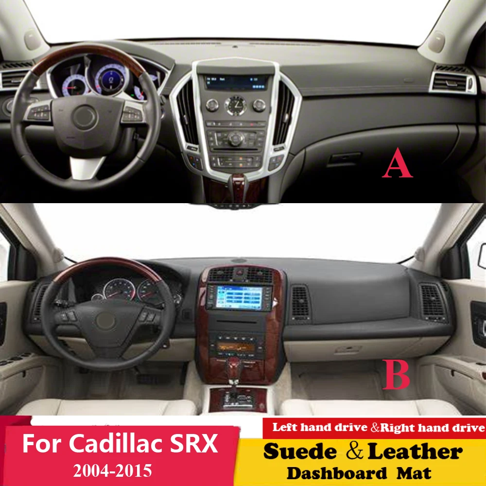 For-Cadillac-SRX-V6-CE2-CN1-2004-2015-Suede-Leather-Dashmat-Dashboard ...