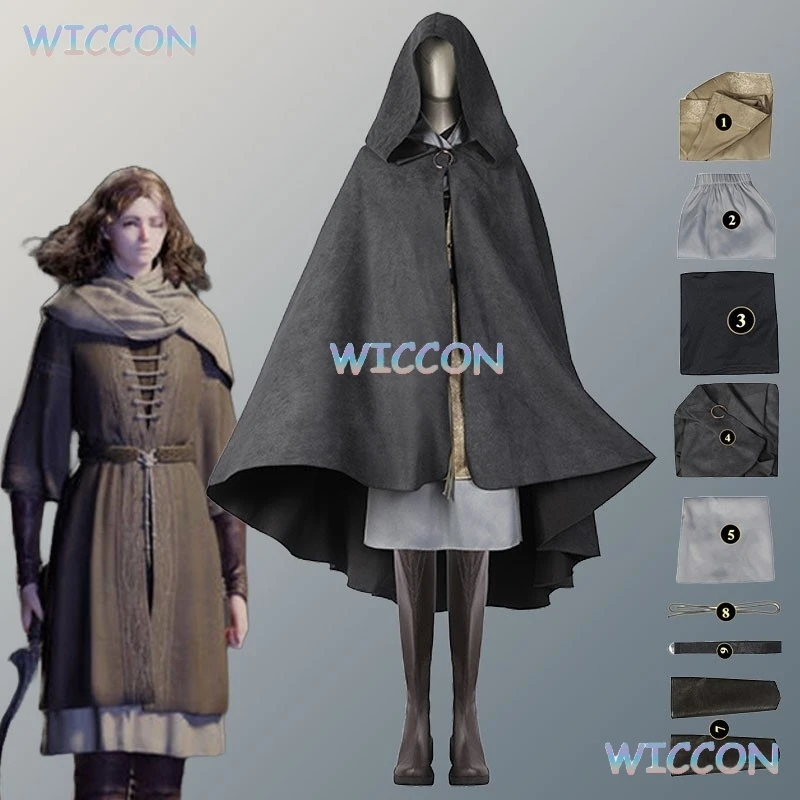 Melina Cosplay Costume Cape Top Game ELDEN Cos RING Skirt Melina ...