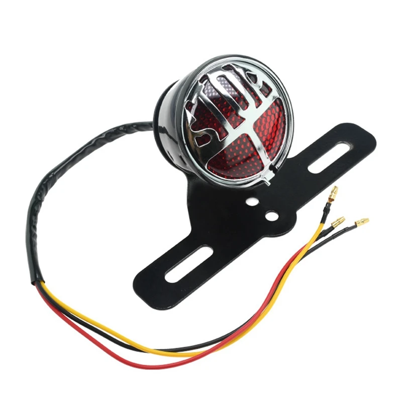 1-Piece-Motorcycle-LED-Retro-Taillight-Miller-Stop-Tail-Light-Black ...