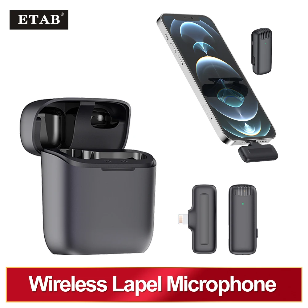 Mini Wireless Lapel Microphone Lavalier Microfone With Charging Box ...