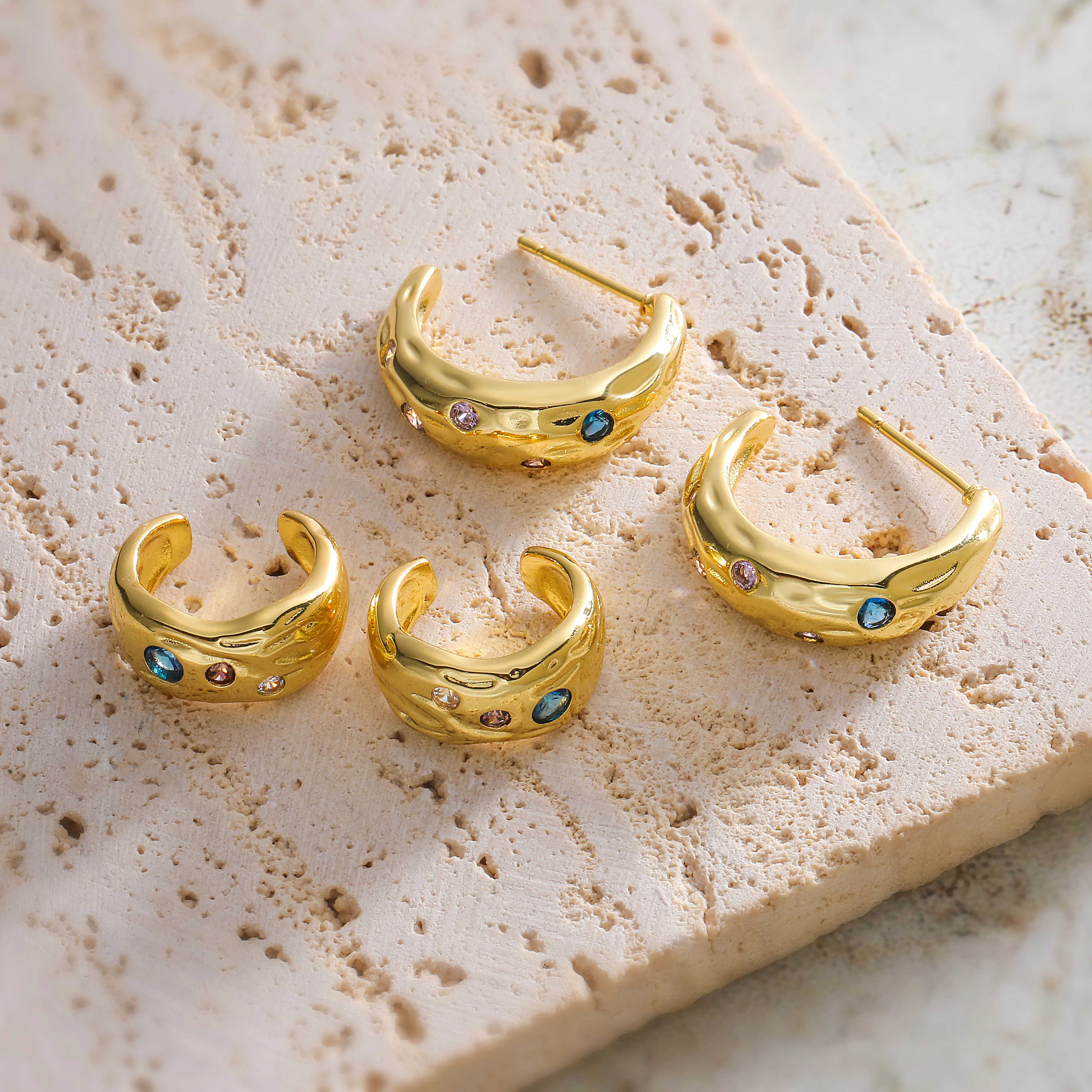 HECHENG-CZ-Zircon-Huggie-Hoop-Earrings-for-Women-Fashion-Gold-Color ...