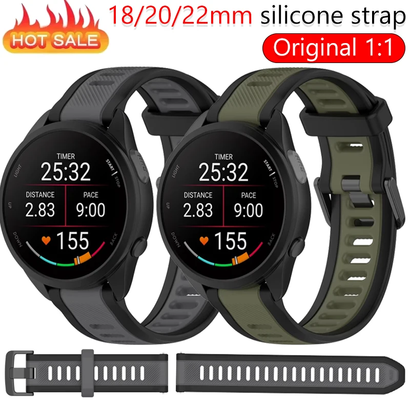 Silicone Strap Bracelet Wristband - Forerunner 55 (Black starlight)