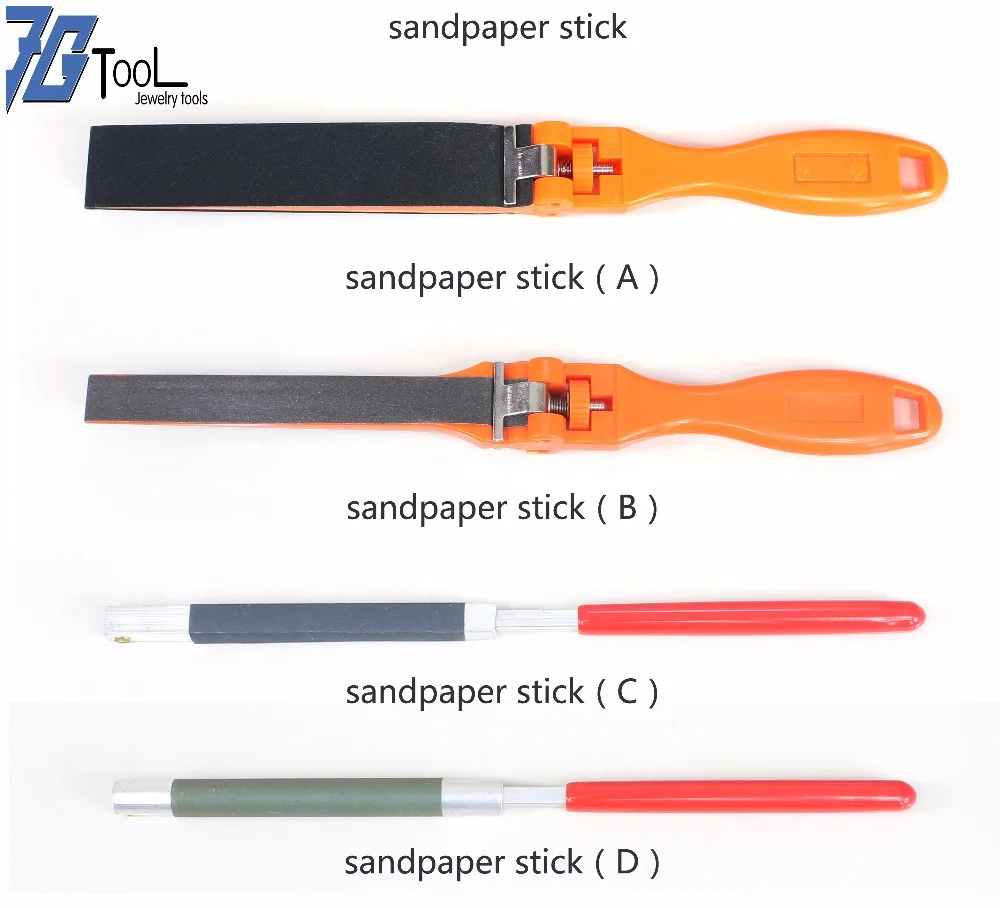 7gtool Plastic Sandpaper Ruler Sandpaper Polished Rod Jewelry Polishing ...