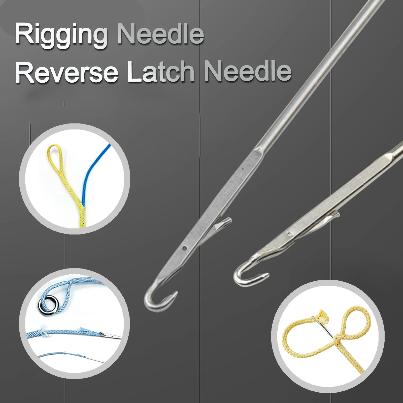 FishTrip-Rigging-Needle-Reverse-Latch-Needle-Fishing-Assist-Cord-Ring ...
