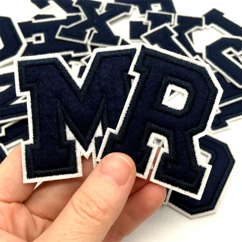 Patches Clothing Alphabet | Fabric Patches Letters Blue - Embroidery ...