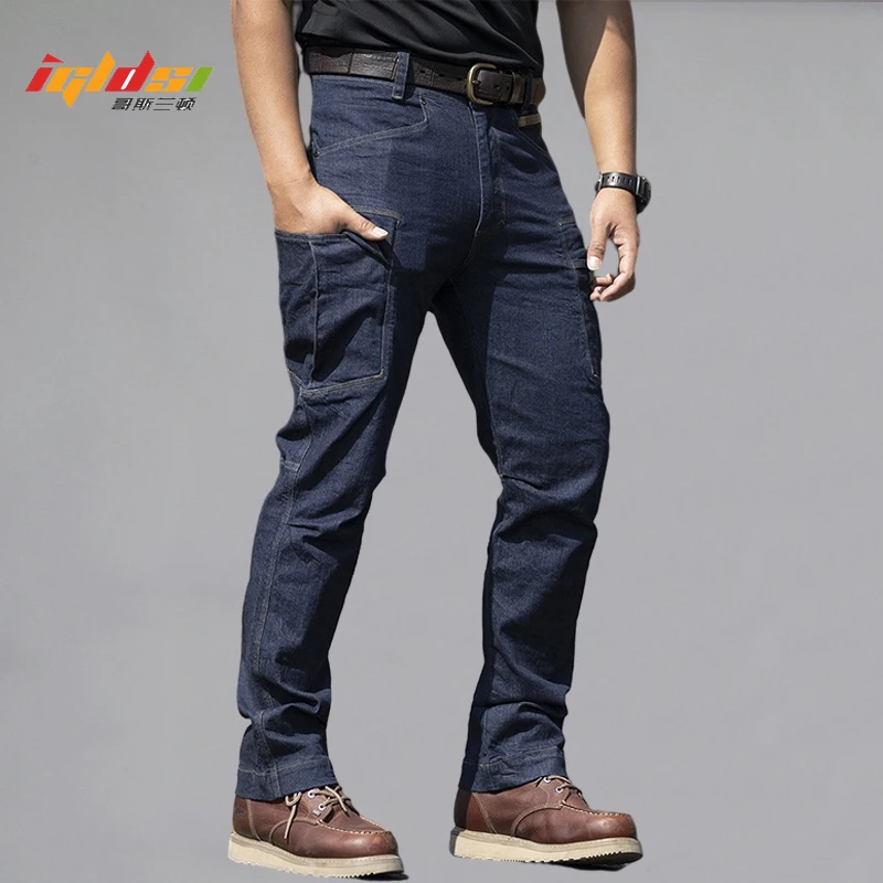 Tactical-Jeans-Men-Commuter-SWAT-Combat-Denim-Pants-Male-Multi-pocket ...