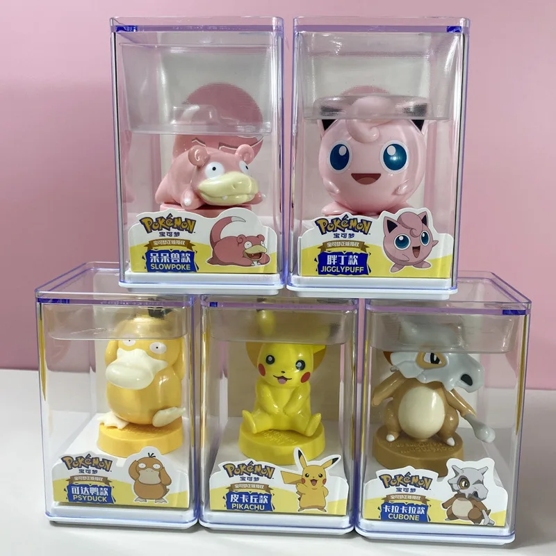 Pokemon Figures Toy Anime Figure Pikachu Cubone Psyduck Slowpoke ...