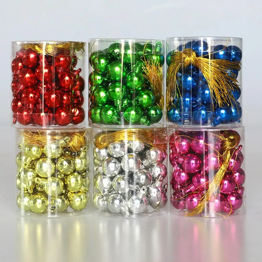 Mini-40Pcs-Beautiful-Xmas-Tree-Decoration-Ball-Pendant-Plastic ...