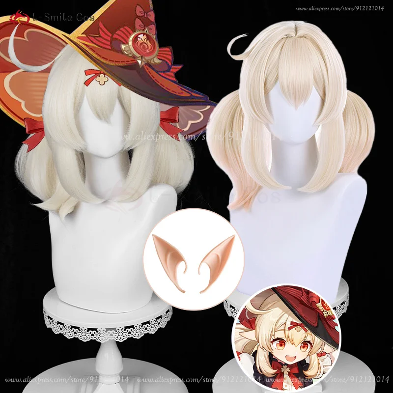New-Skin-Klee-Cosplay-Wig-Genshin-Impact-Cosplay-42cm-Short-Milk-White ...