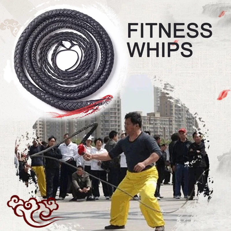 1-5m-Pure-Cowhide-Whip-EDC-Self-Defense-Real-Leather-Whip-Wushu ...