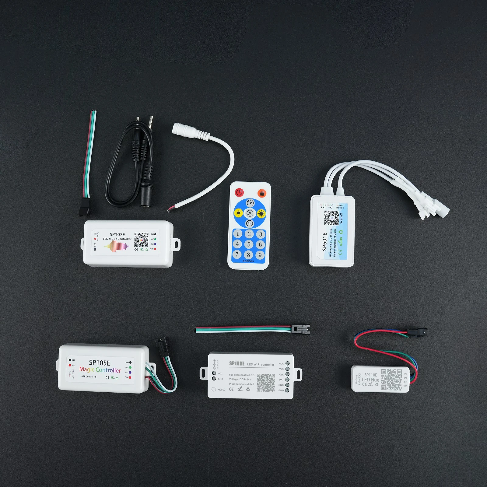 WS2812B-WS2811-Led-Pixels-Strip-Controller-SP105E-SP107E-SP108E-SP110E ...