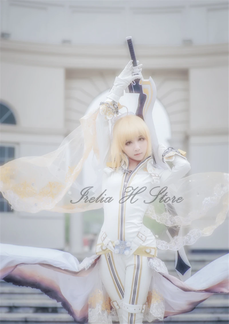 Irelia H Store FATE/EXTRA CCC Saber Nero Cosplay Stage 1 FGO Nero Bride ...