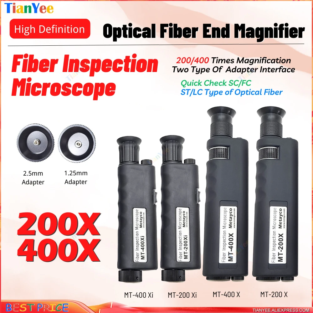Microscopio de inspección de fibra óptica, MT-400Xi/200Xi/400X/200X ...